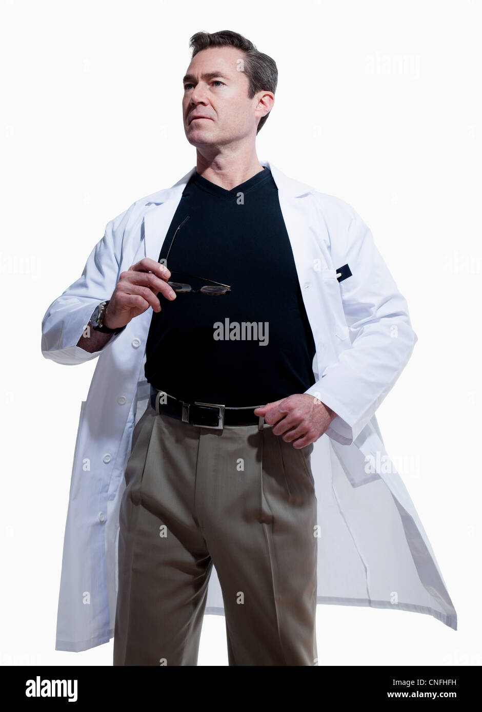 Doctor in superhero pose Stock Photo - Alamy
