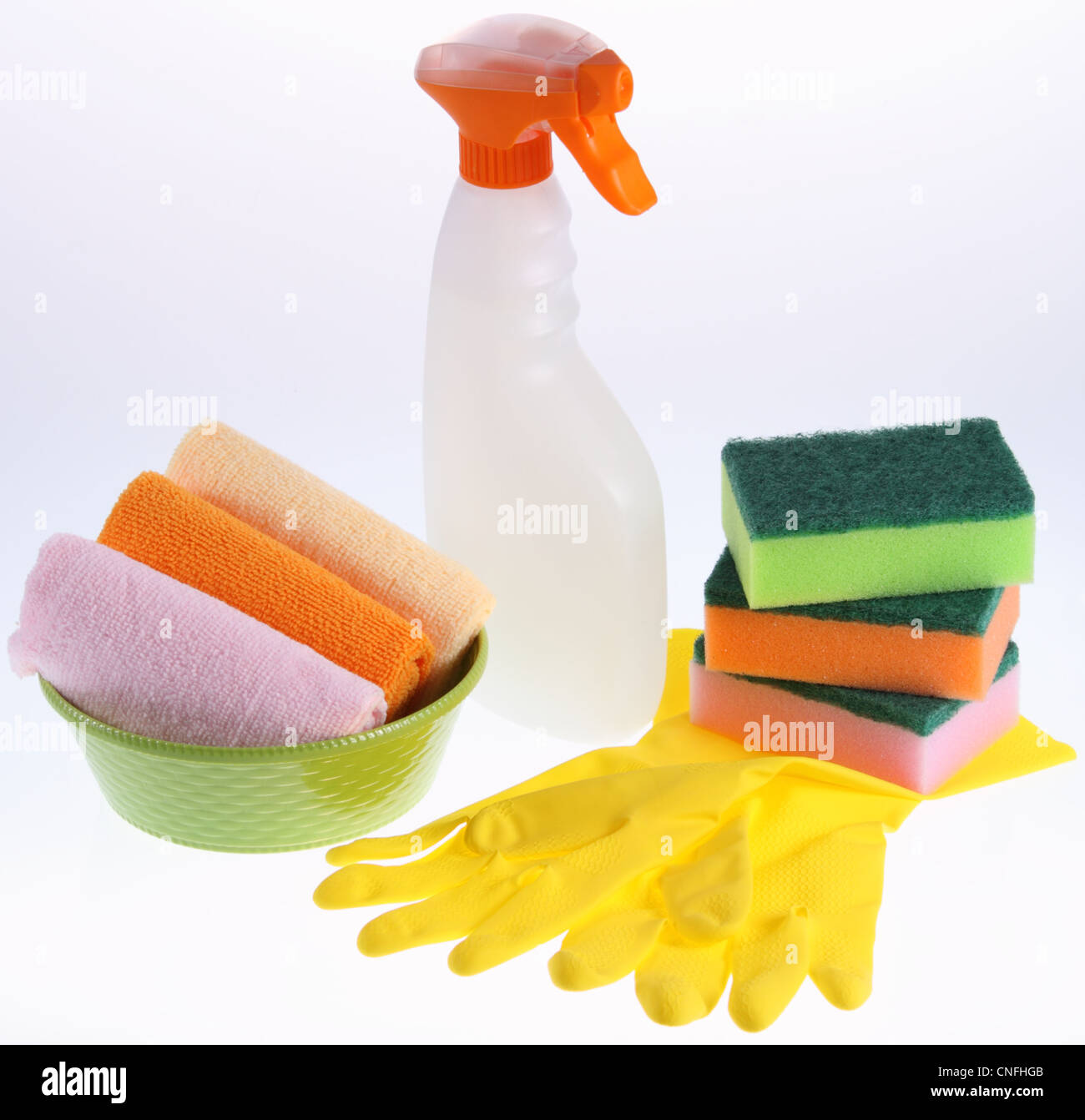 Many Cleaning Equipment Group of Objects Stock Photo - Alamy