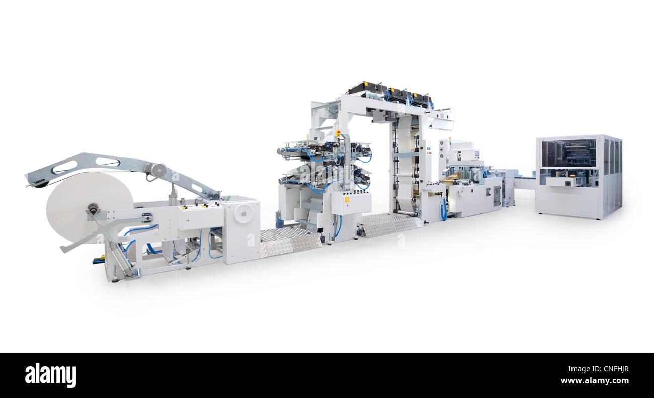 New printing machine, isolated on white background Stock Photo - Alamy