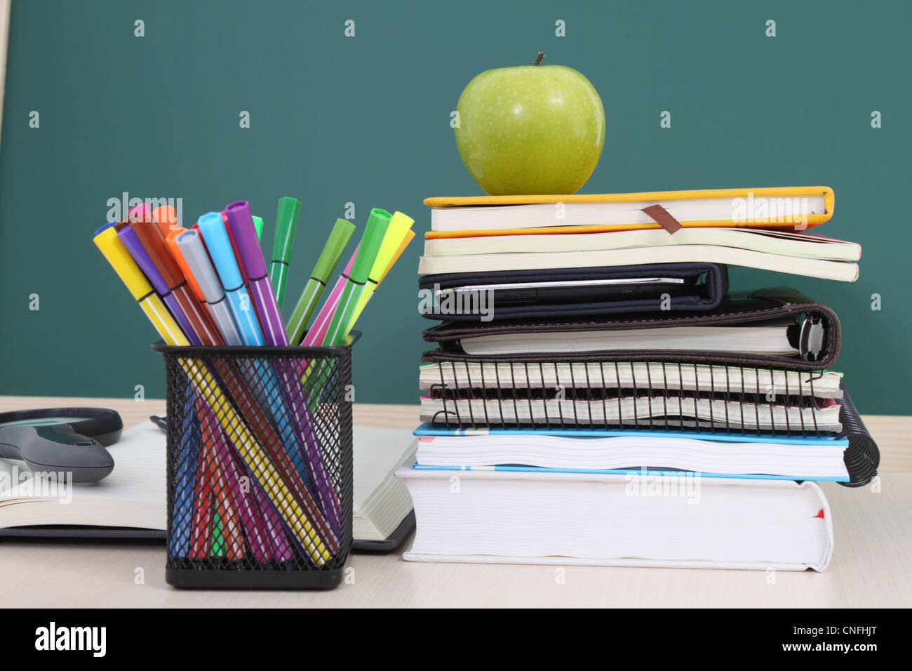 books on table Stock Photo - Alamy