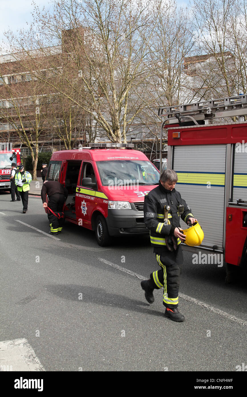 London Fire Brigade and air ambulance attend an incident at Croydon ...