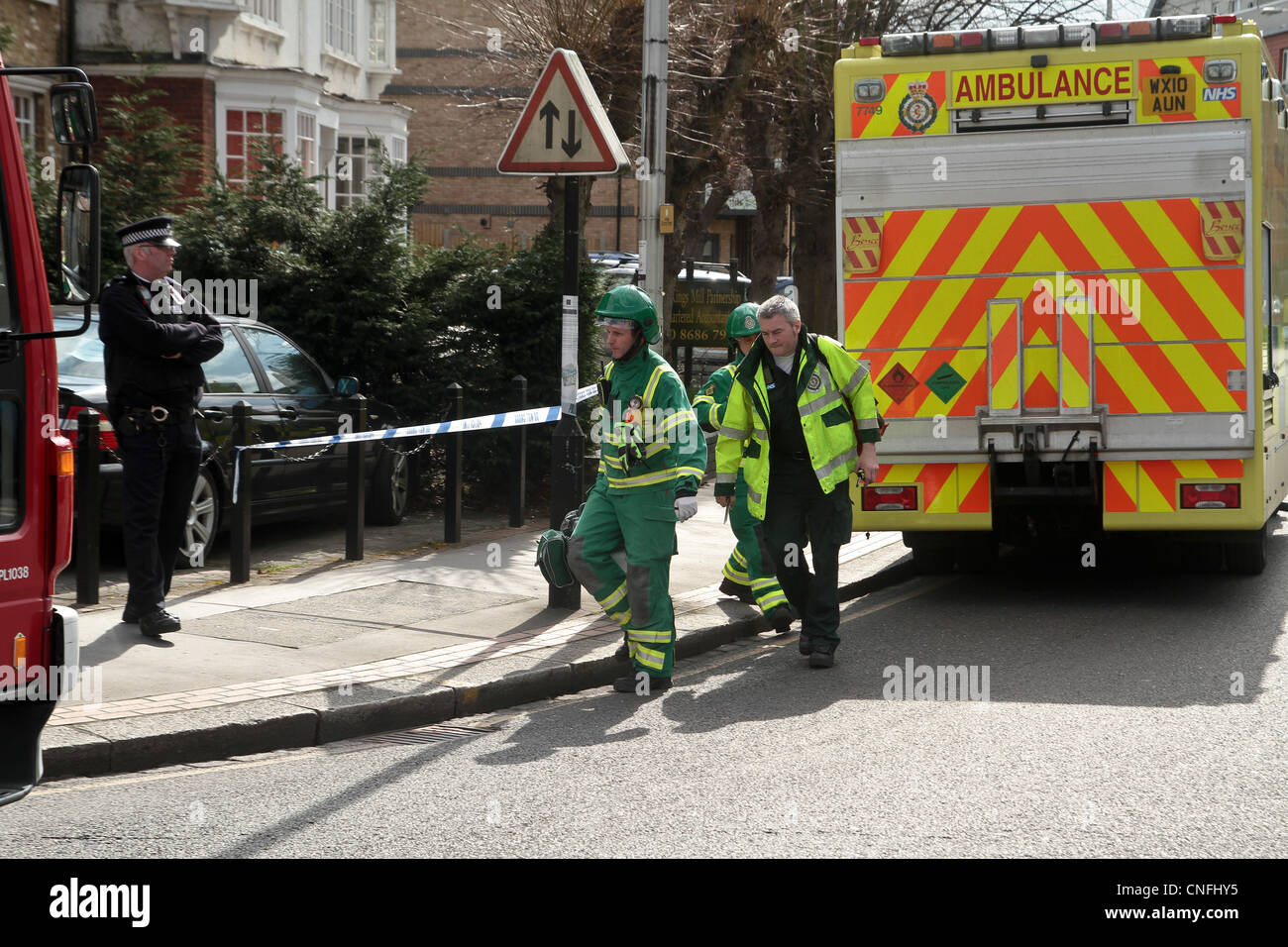 London Fire Brigade and air ambulance attend an incident at Croydon ...