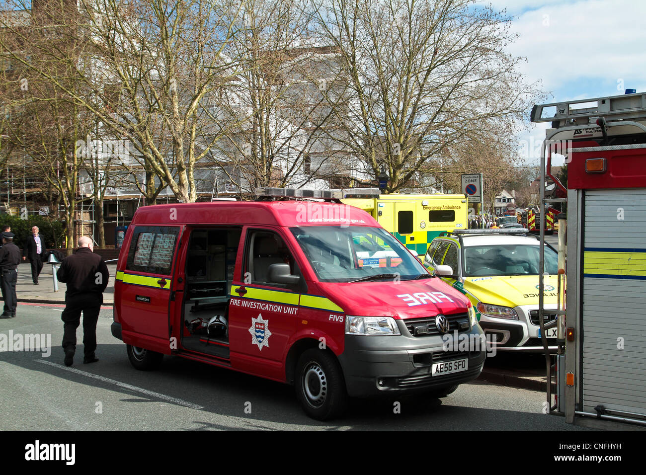 Emergency services police ambulance fire brigade hi-res stock ...