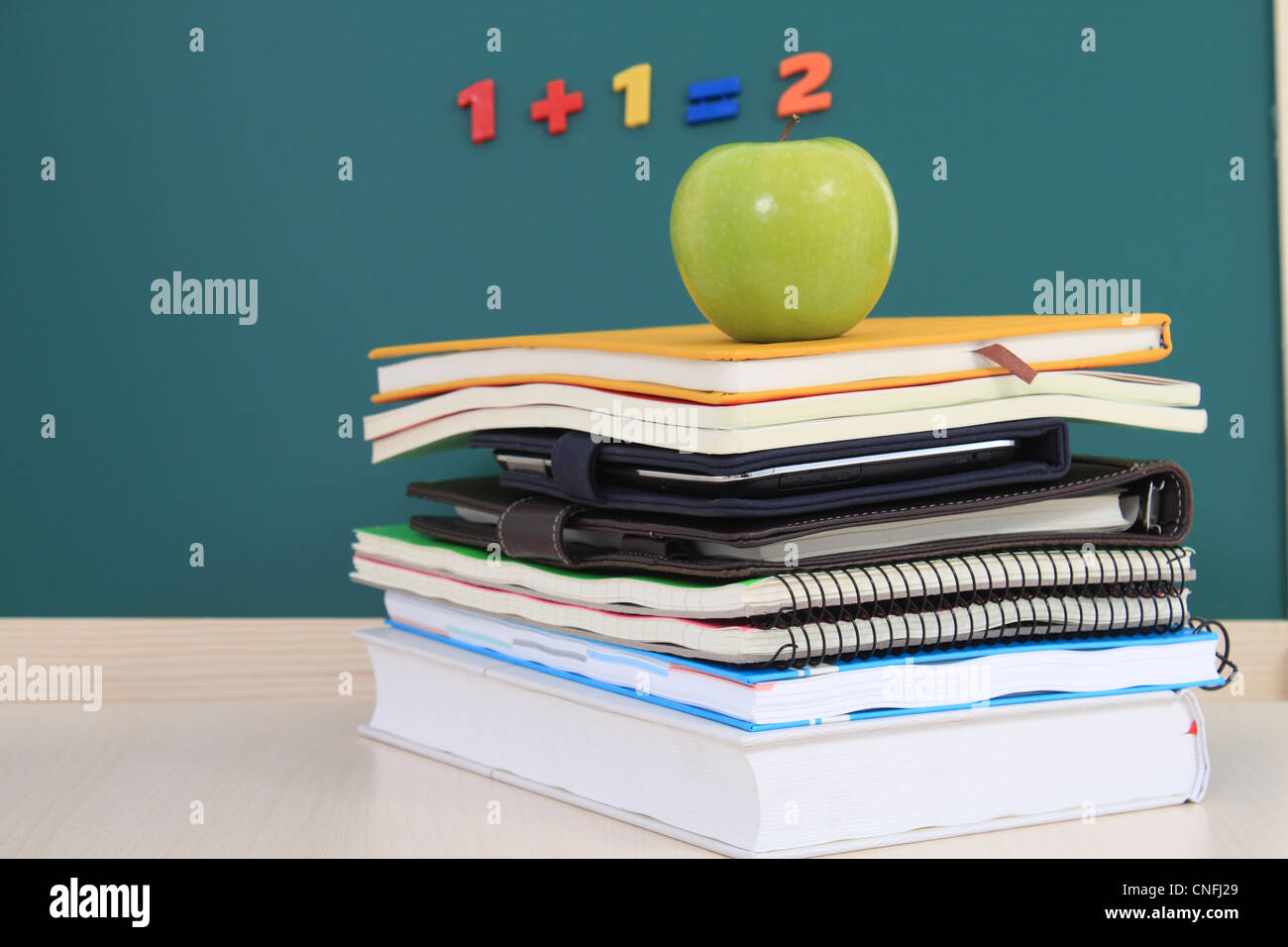 book on table Stock Photo - Alamy