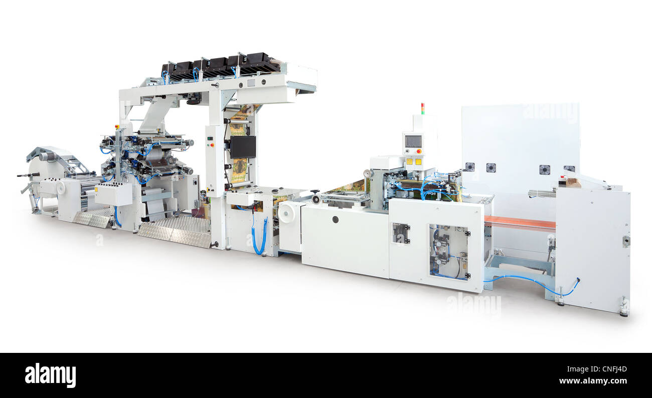 New printing machine, isolated on white background Stock Photo - Alamy