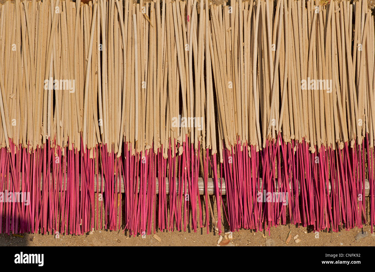 Joss sticks left to dry in the sun. Burma Stock Photo - Alamy