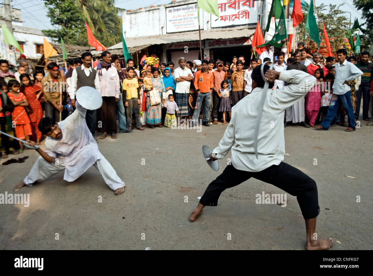 Man fighting during the annual Muslim festival of Muharram in Khulna ...