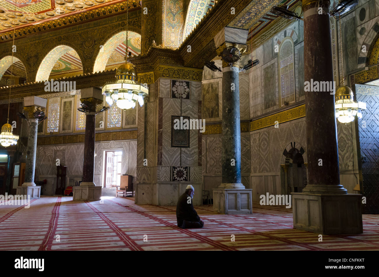 interior of the Al Haram Al Sharif mosque. esplanade of the mosques ...
