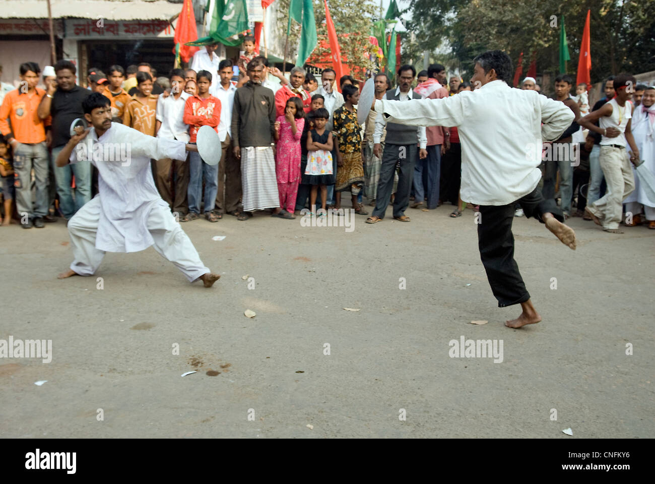 Man fighting during the annual Muslim festival of Muharram in Khulna ...