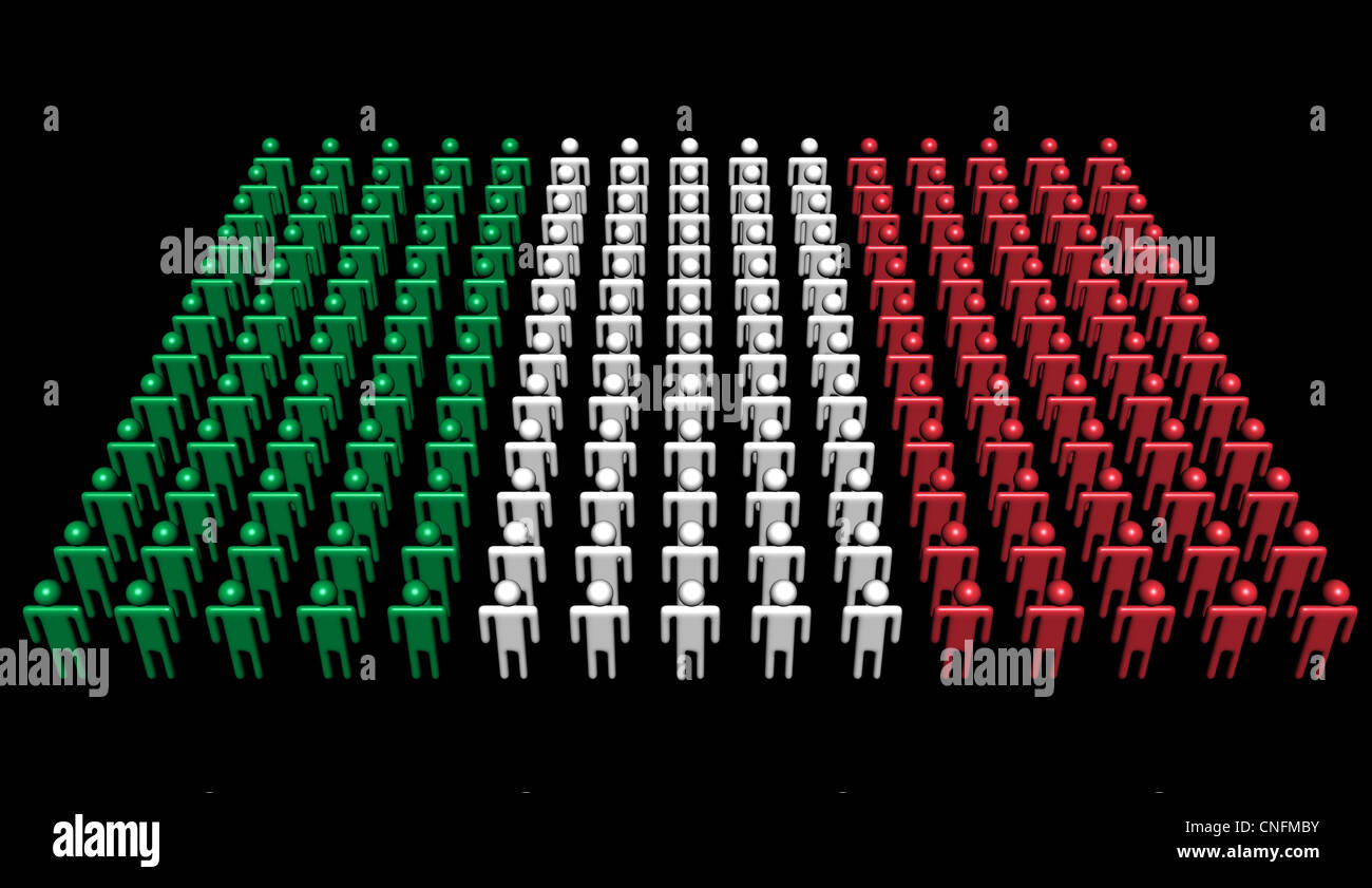 Italian flag crowd hi-res stock photography and images - Alamy