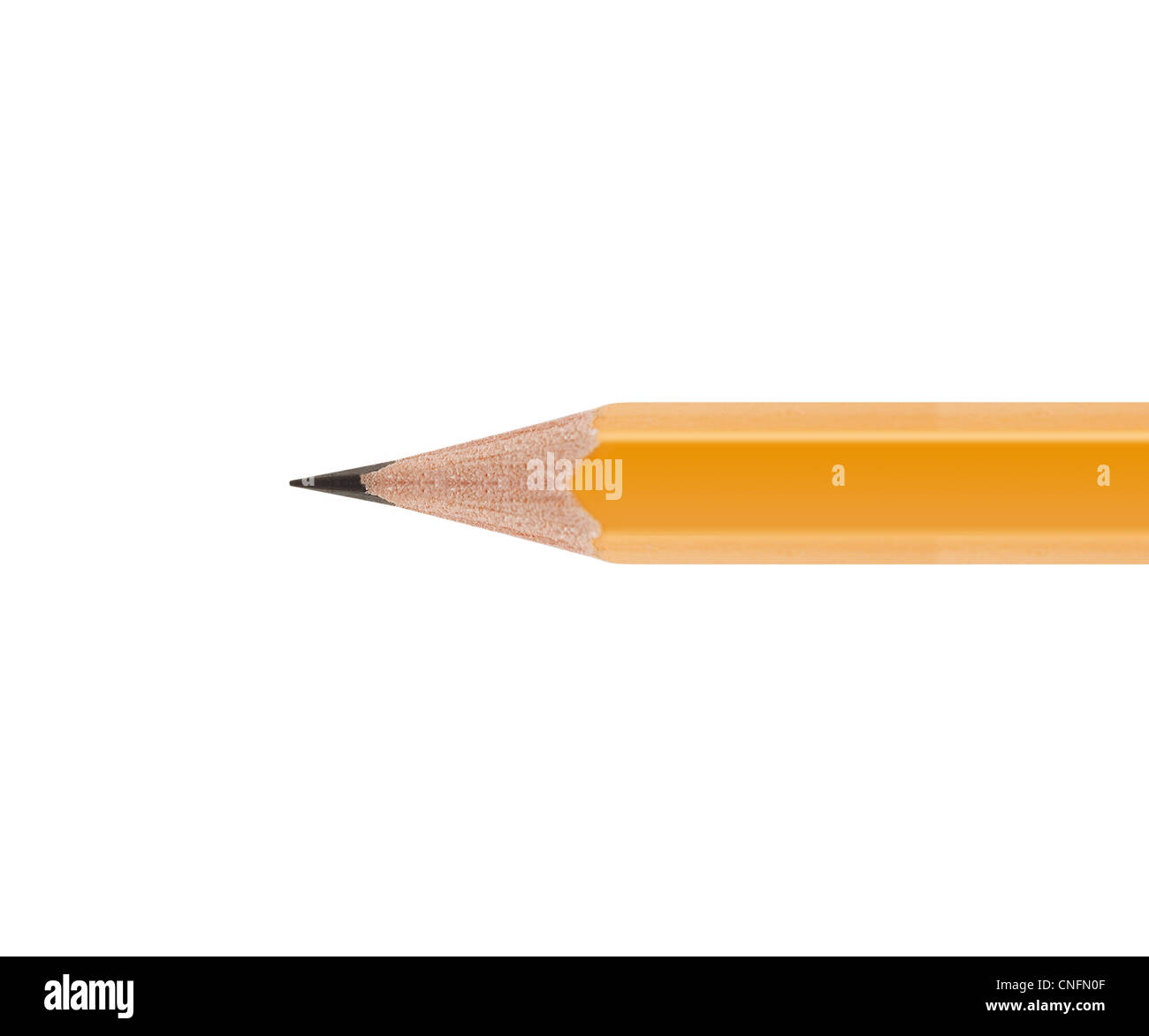 Sharpened Yellow pencil isolated on white background Stock Photo - Alamy