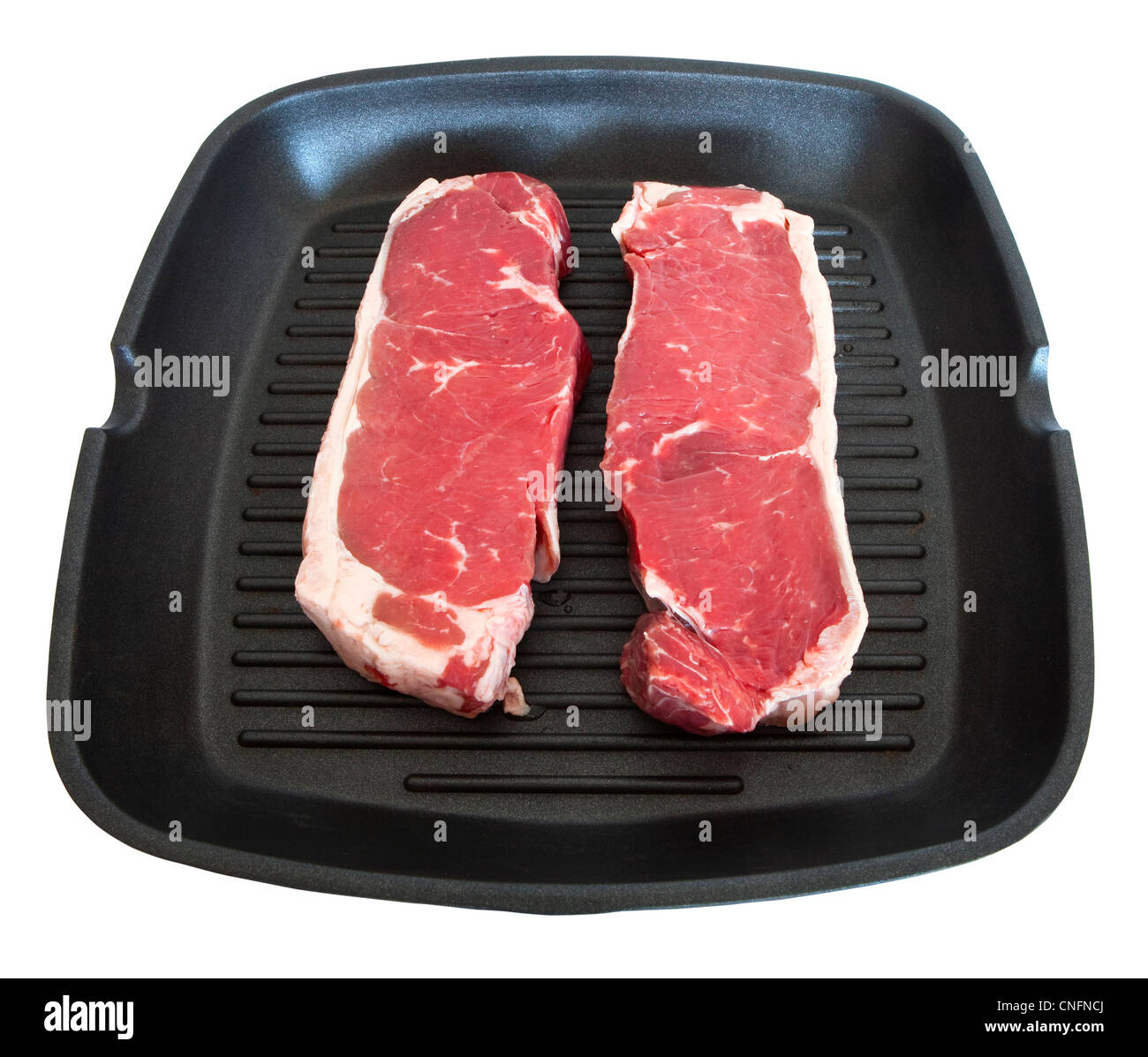 raw meat on the pan Stock Photo - Alamy