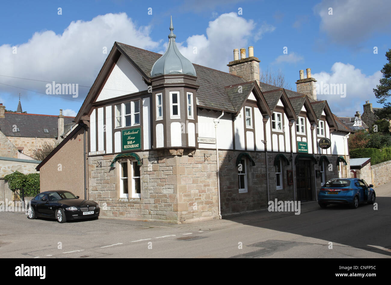 Exterior of Sutherland Inn Dornoch Scotland March 2012 Stock Photo - Alamy