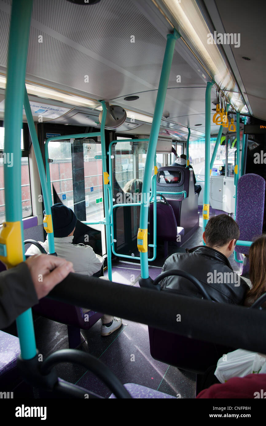 London bus seats interior hi-res stock photography and images - Alamy