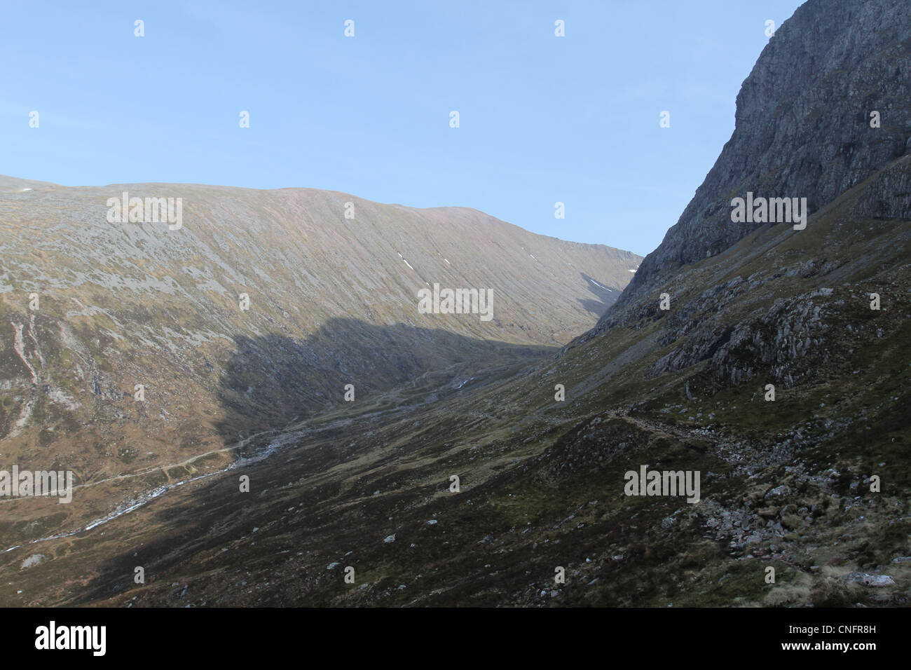 footpath to Ben Nevis Scotland March 2012 Stock Photo - Alamy