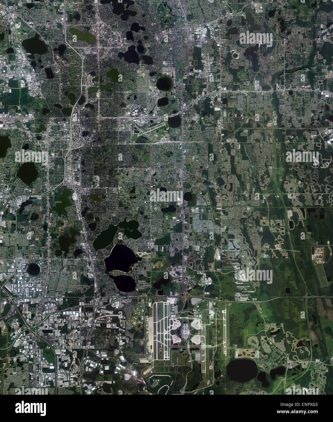 aerial map Orlando Florida Stock Photo - Alamy