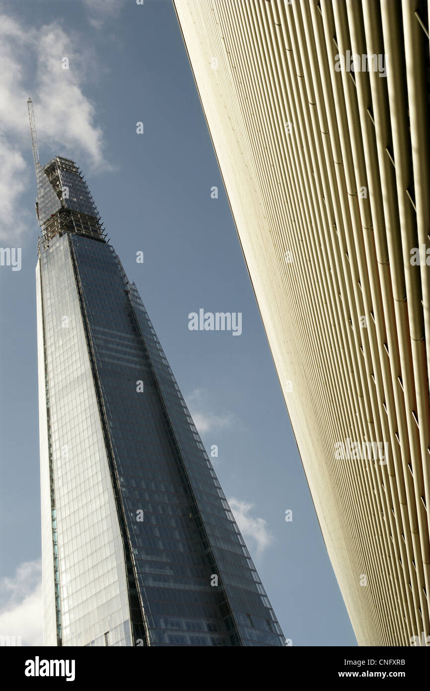 Last stage of construction of The Shard, London Stock Photo - Alamy