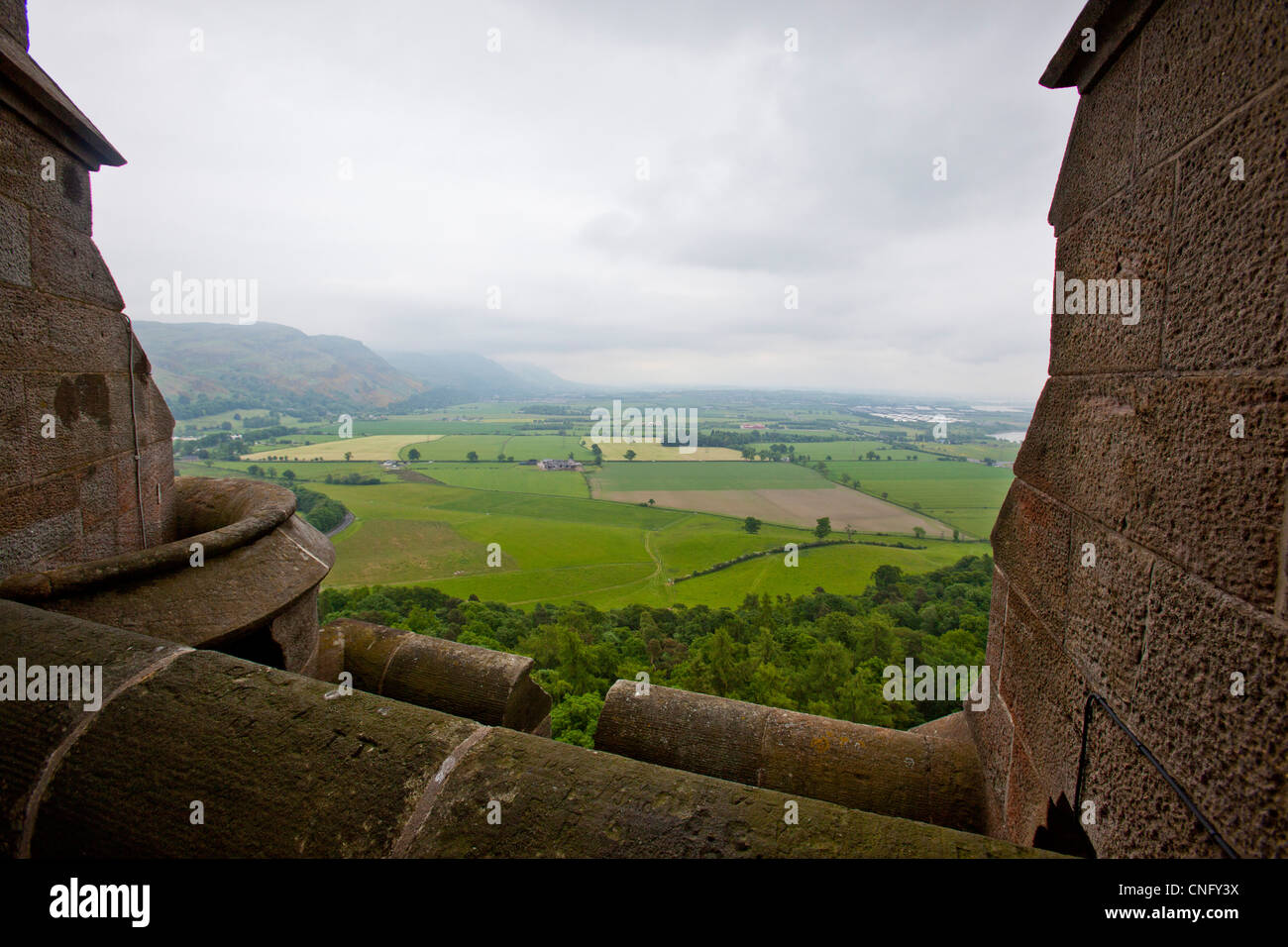 The Wallace Monument on the summit of Abbey Craig in Sterling, Scotland ...