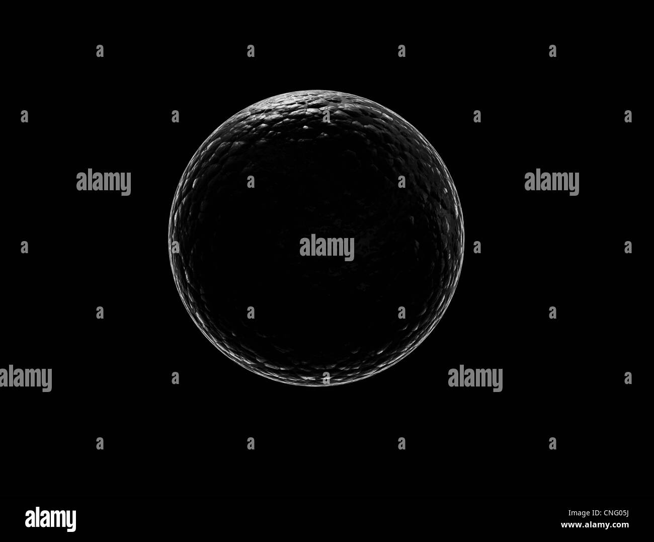 Single dark cell isolated on black background Stock Photo - Alamy