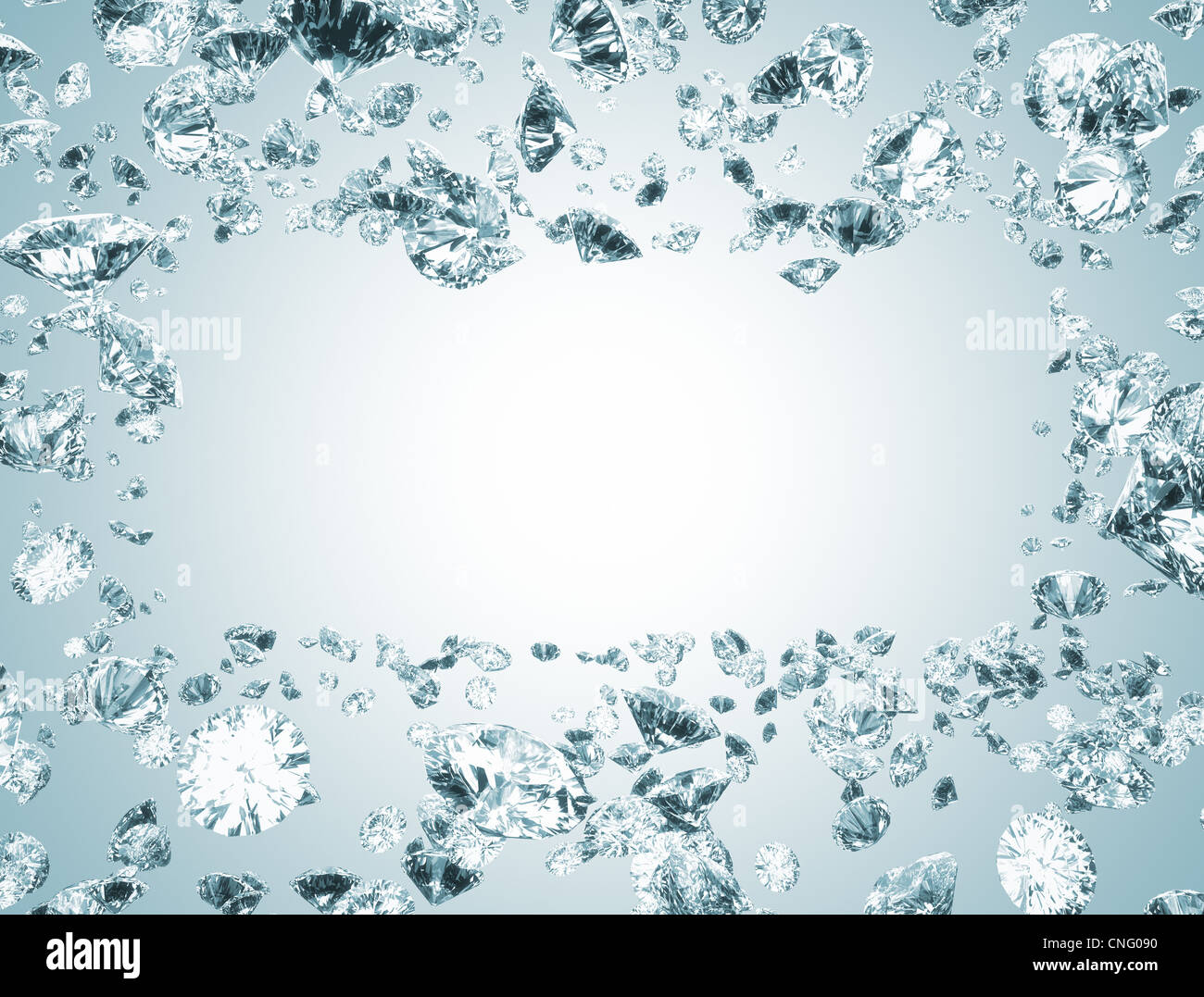 Diamonds forming a frame Stock Photo - Alamy