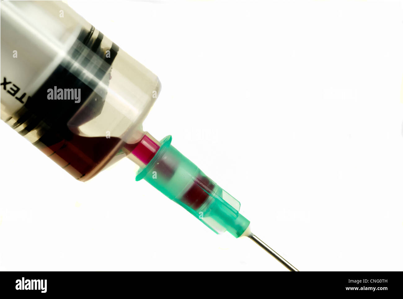 Syringe bloody hypodermic needle hi-res stock photography and images ...