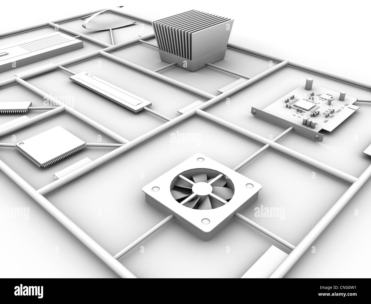 Circuit board components artwork hi-res stock photography and images ...