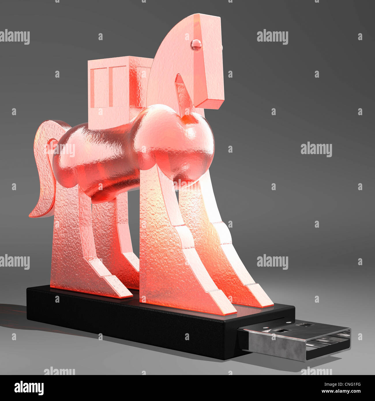 Trojan horse computer virus artwork Stock Photo - Alamy