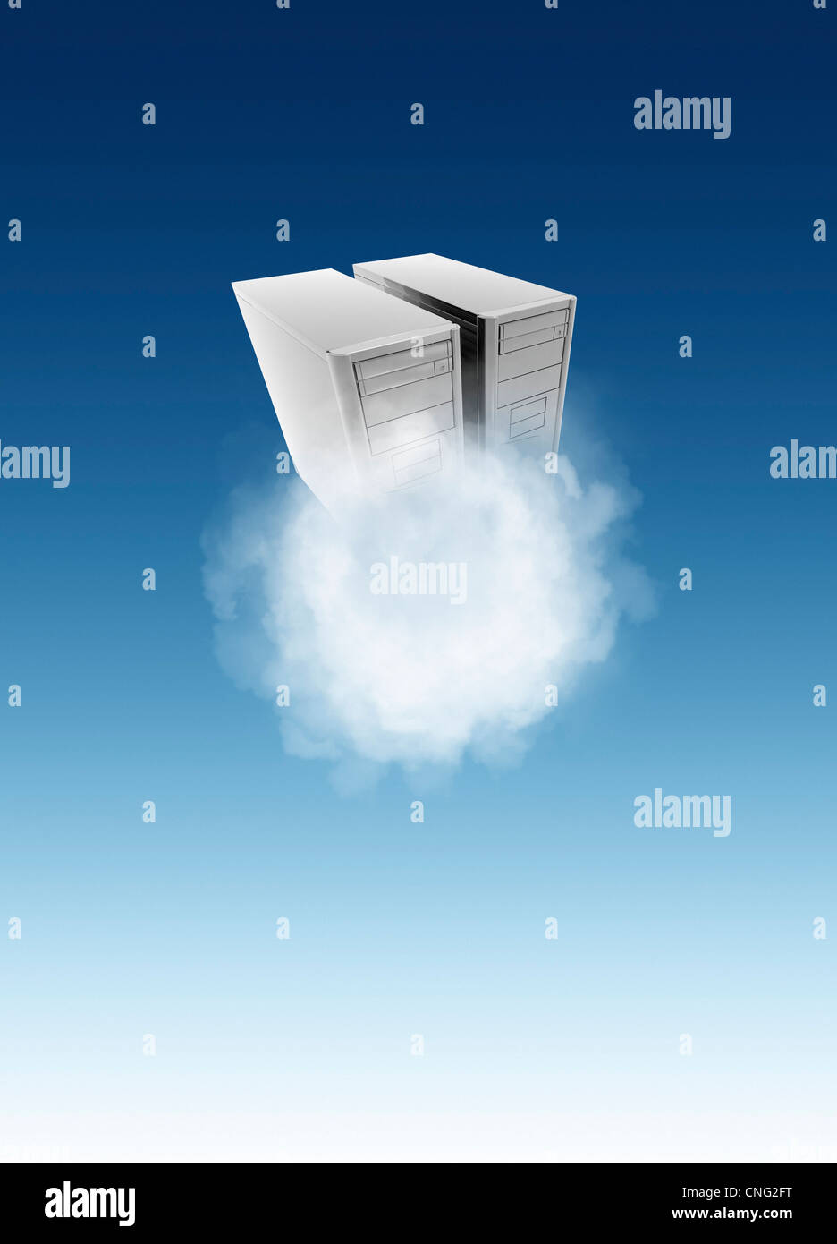 Cloud computing conceptual artwork Stock Photo - Alamy