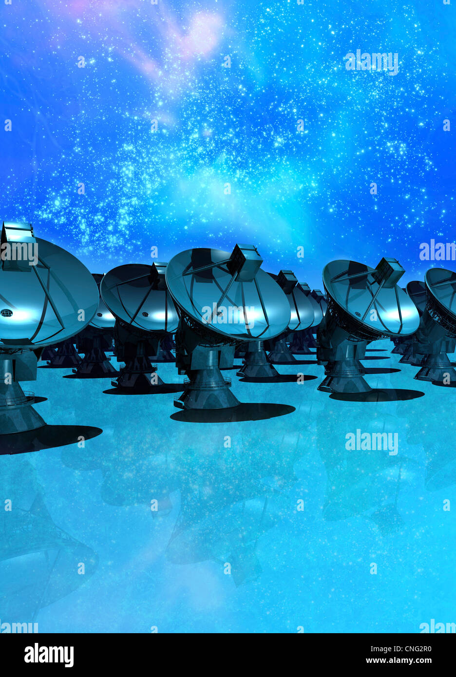 Satellite array artwork Stock Photo - Alamy