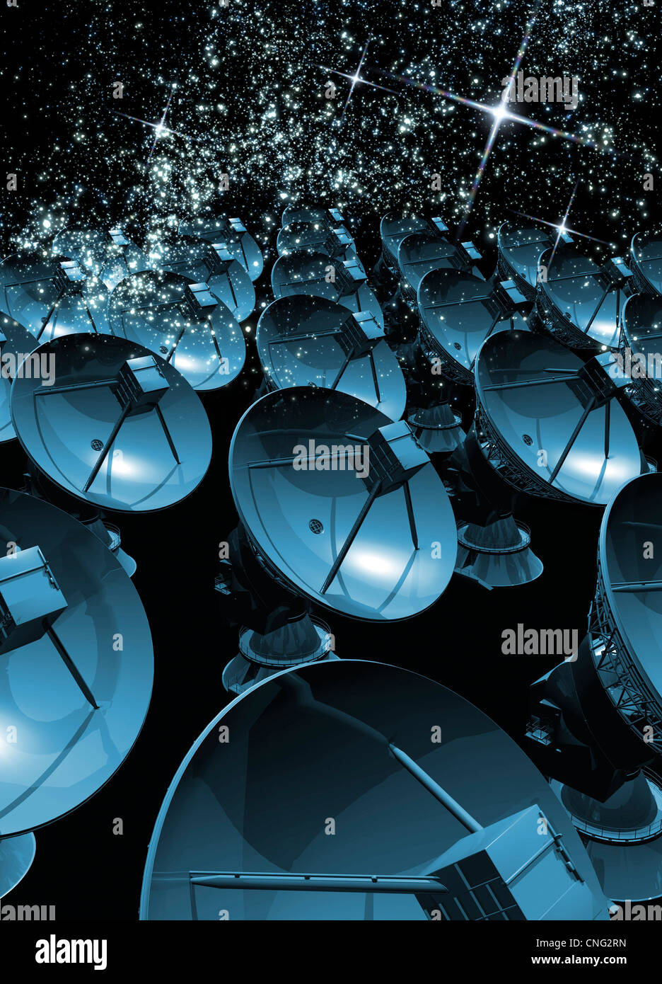 Satellite array artwork Stock Photo - Alamy