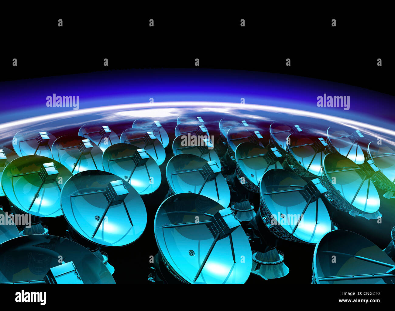 Satellite array artwork Stock Photo - Alamy