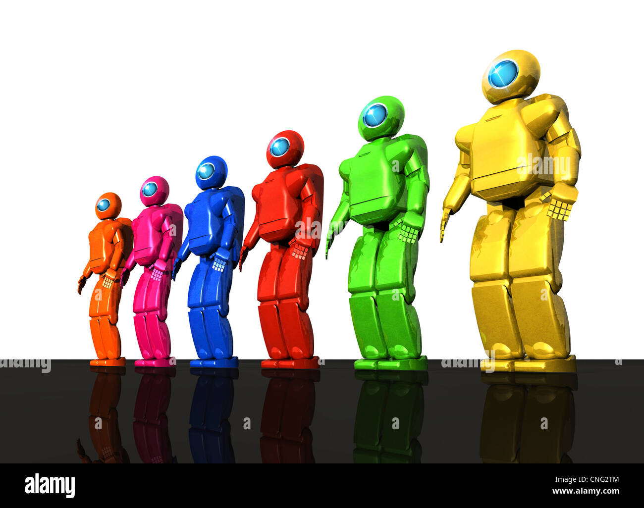 Humanoid robots artwork Stock Photo - Alamy