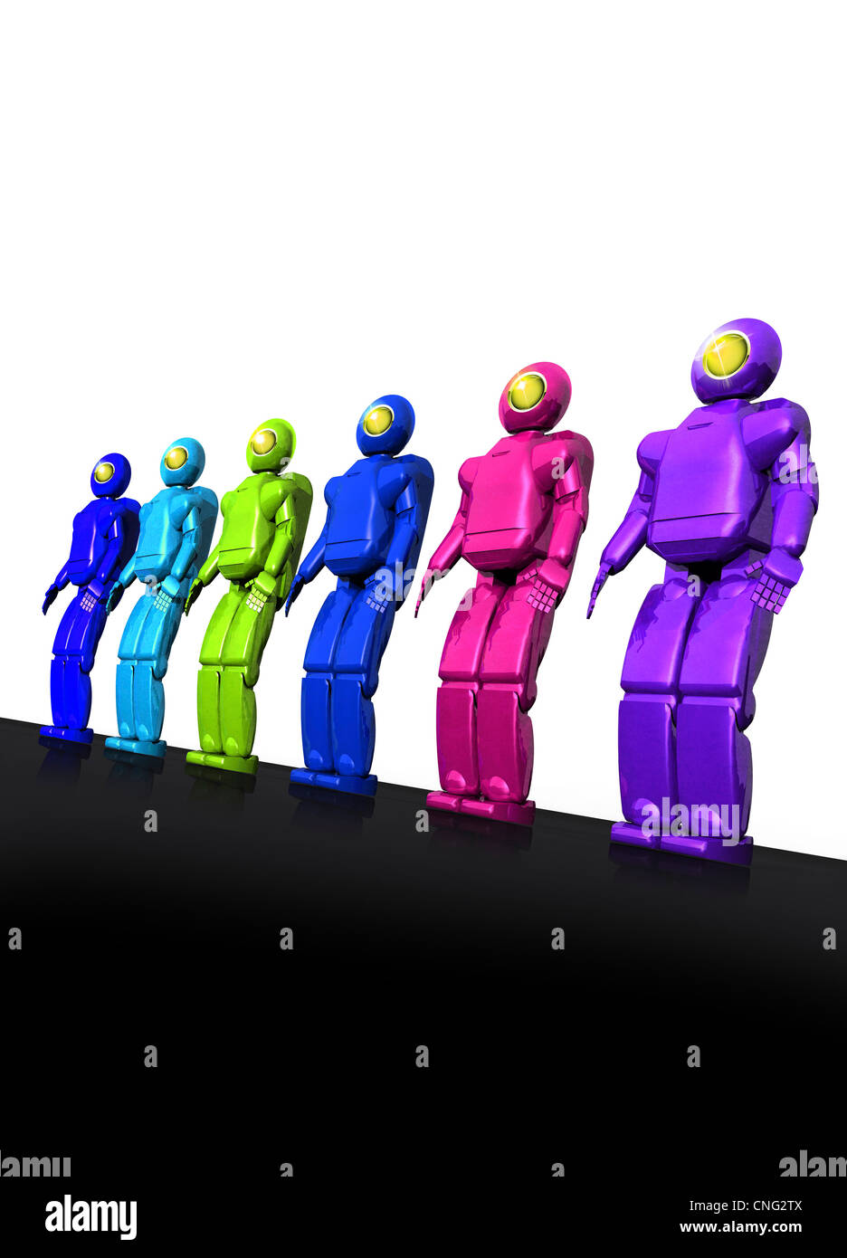 Humanoid robots artwork Stock Photo - Alamy