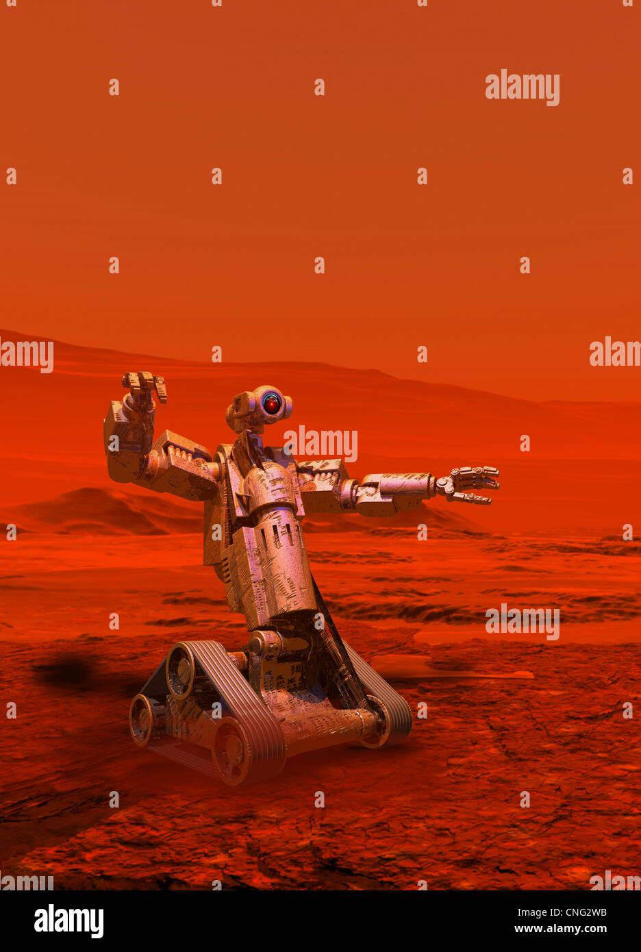 Mars exploration conceptual artwork Stock Photo - Alamy