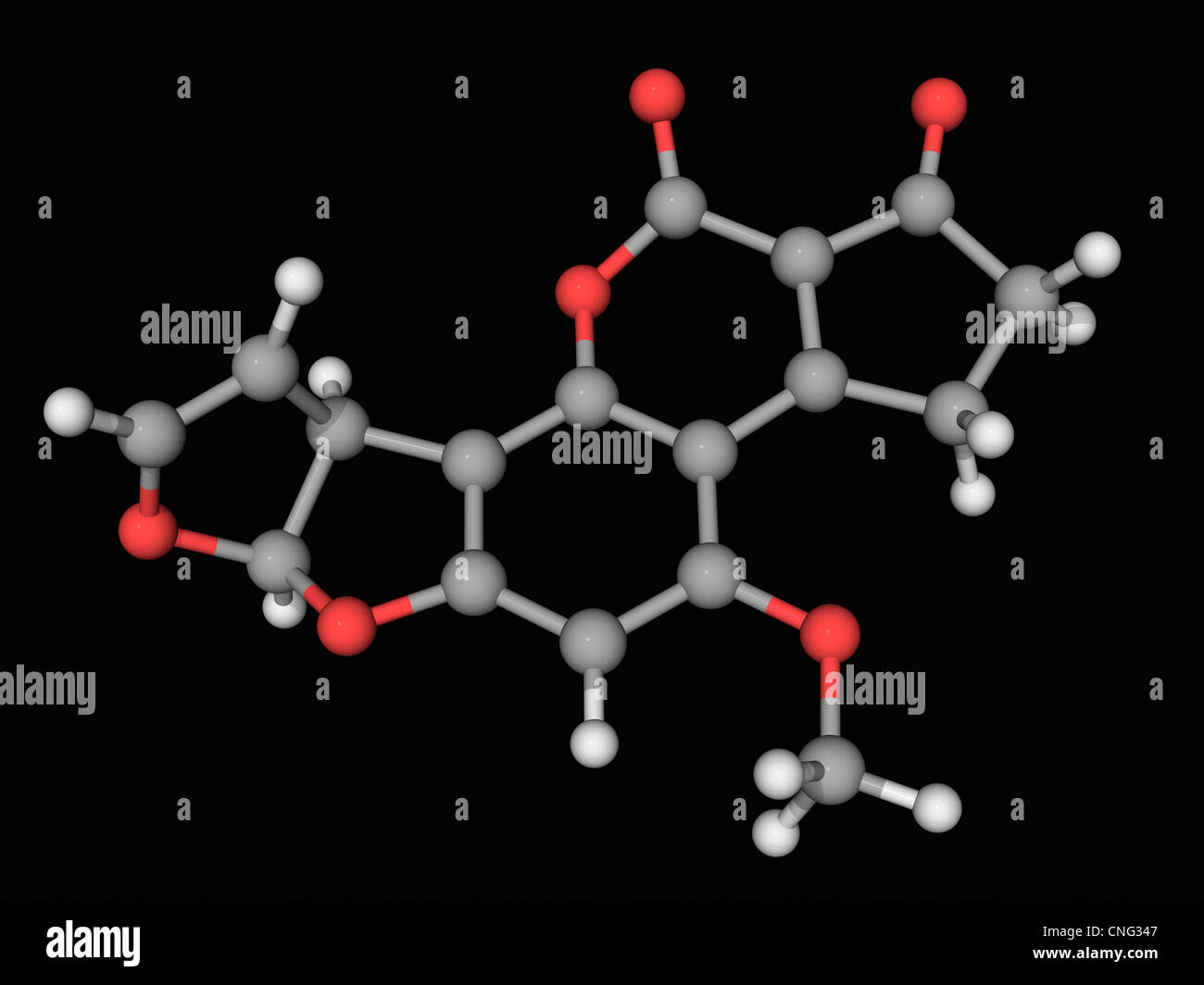 Aflatoxin B1 molecule Stock Photo - Alamy