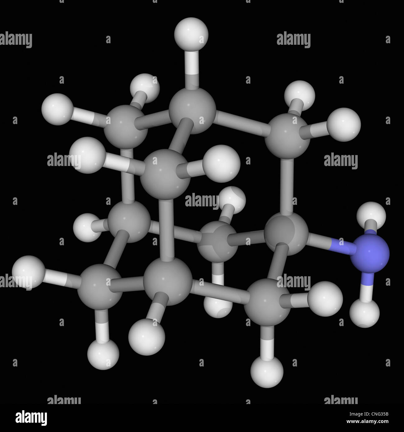 Amantadine drug molecule Stock Photo - Alamy