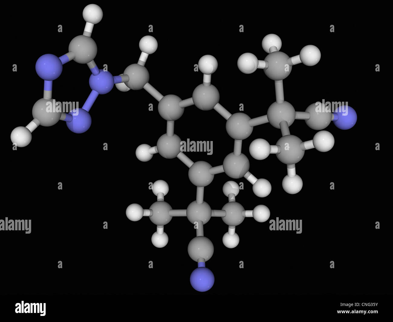 Anastrozole drug molecule Stock Photo - Alamy