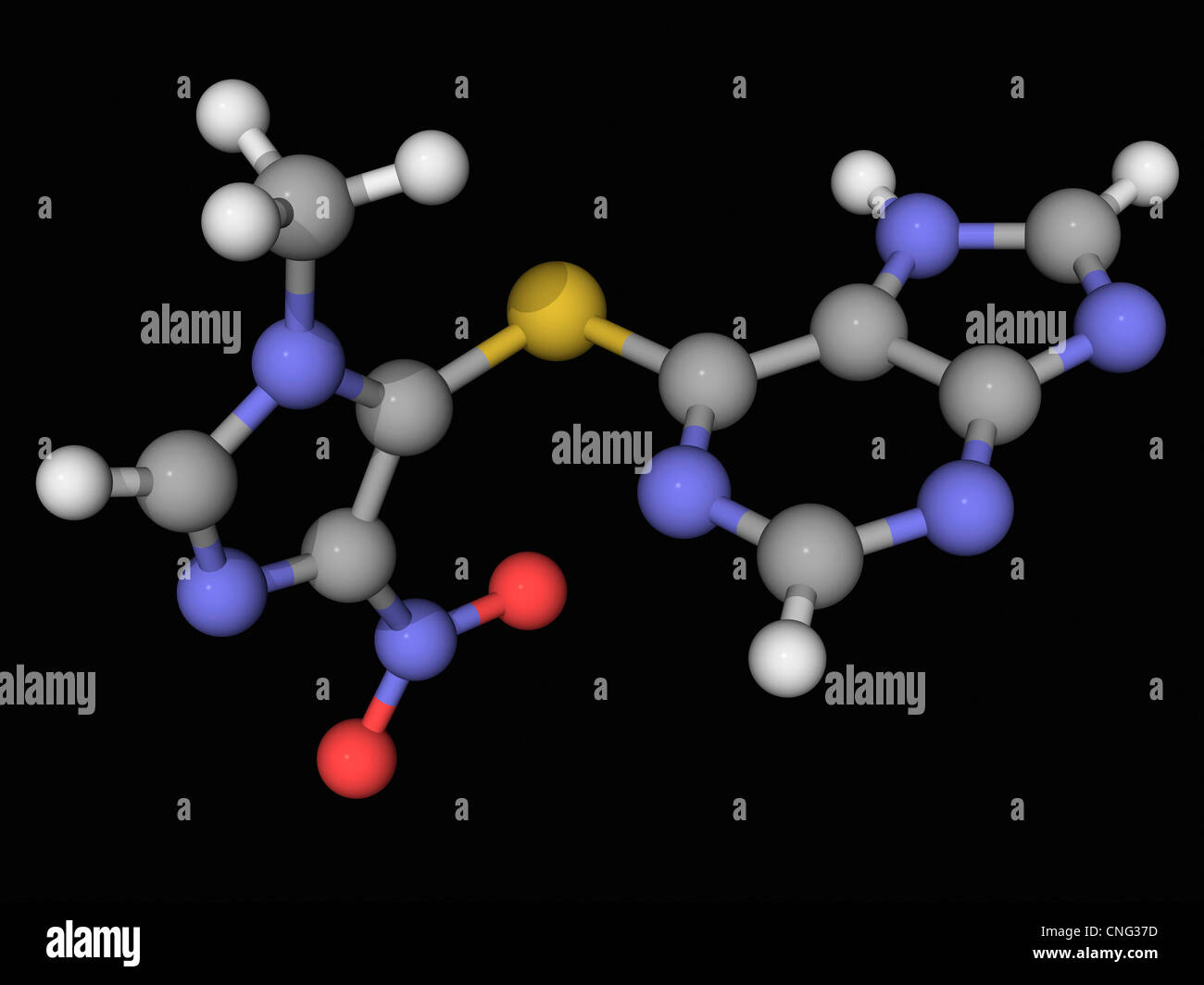 Azathioprine drug molecule Stock Photo - Alamy