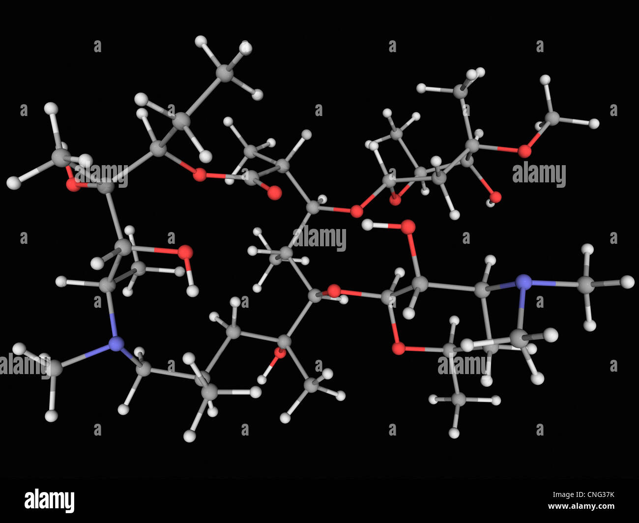 Azithromycin drug molecule Stock Photo - Alamy