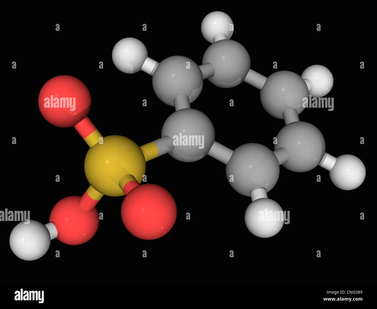 Benzenesulfonic acid molecule Stock Photo - Alamy