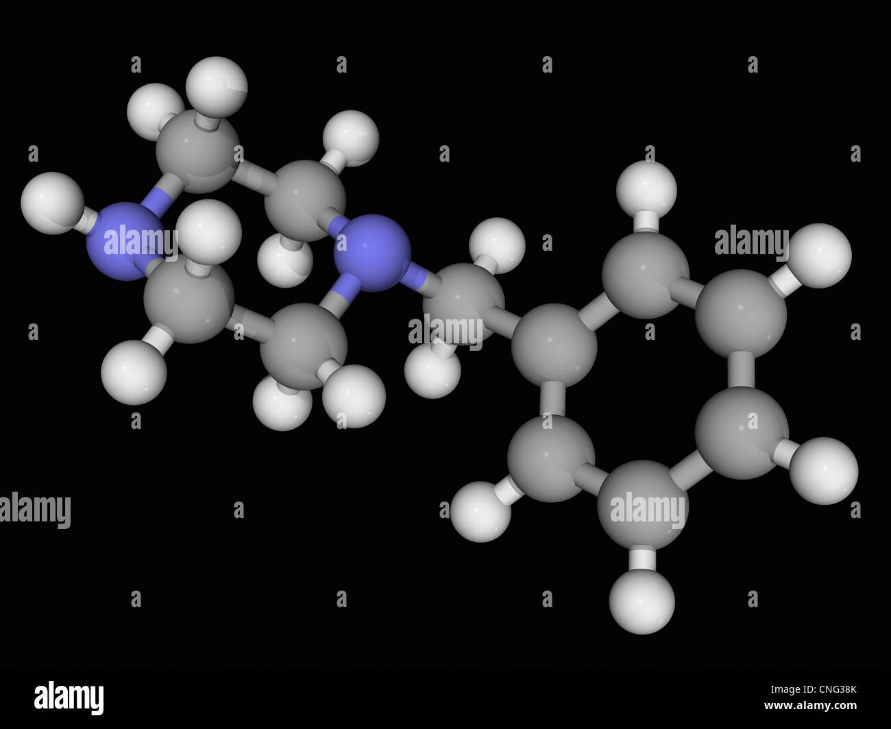 Benzylpiperazine (BZB) drug molecule Stock Photo - Alamy