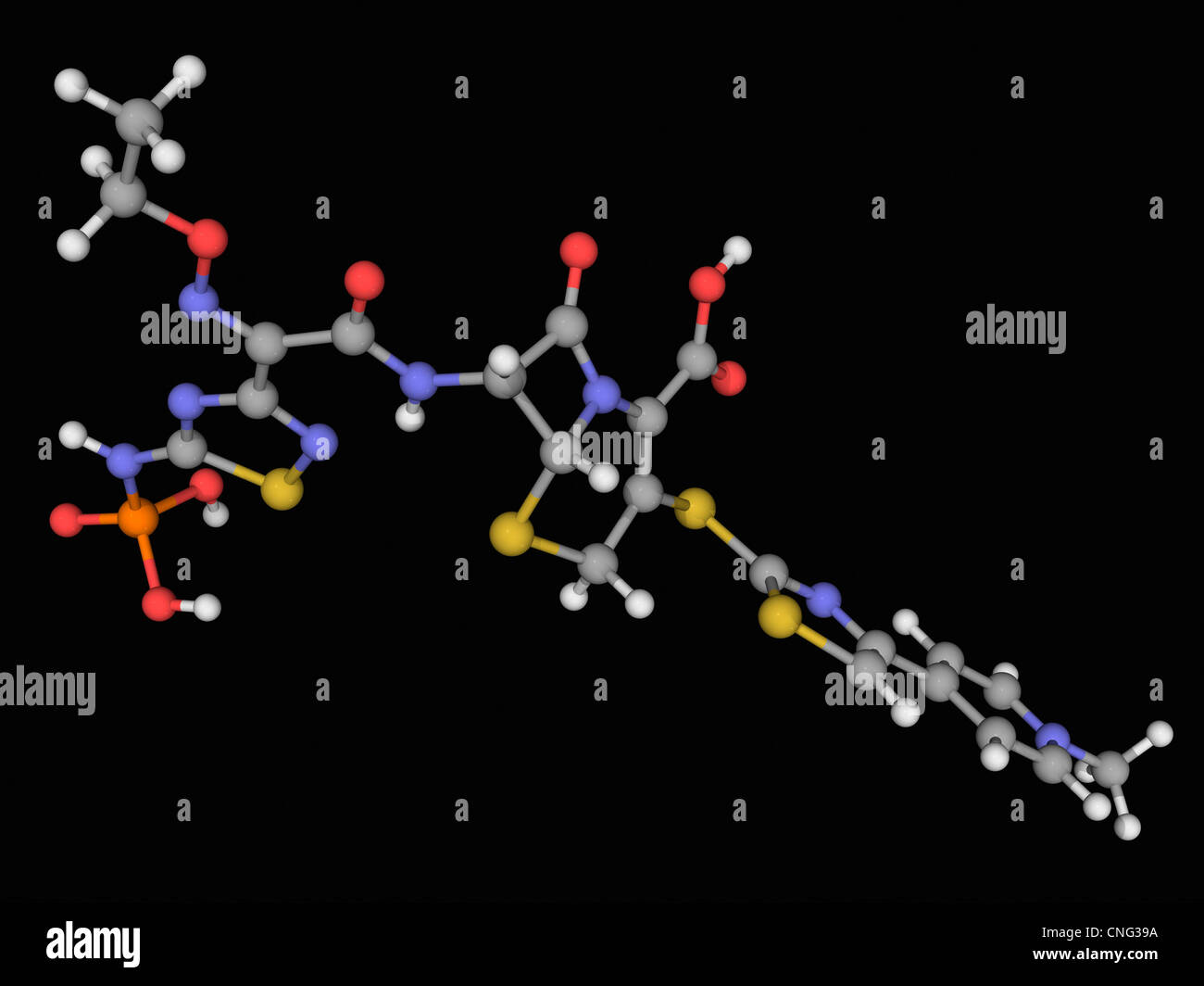 Ceftaroline drug molecule Stock Photo - Alamy