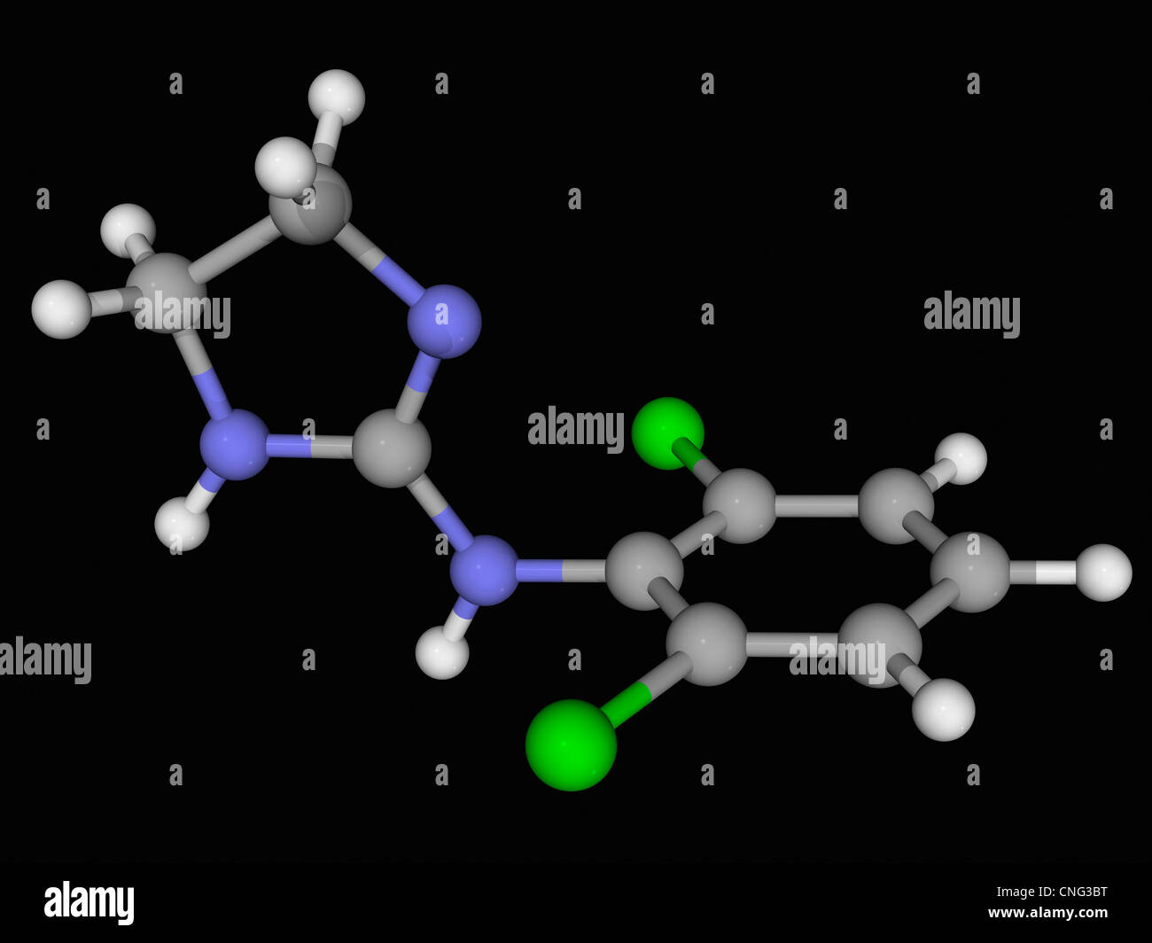 Clonidine drug molecule Stock Photo - Alamy
