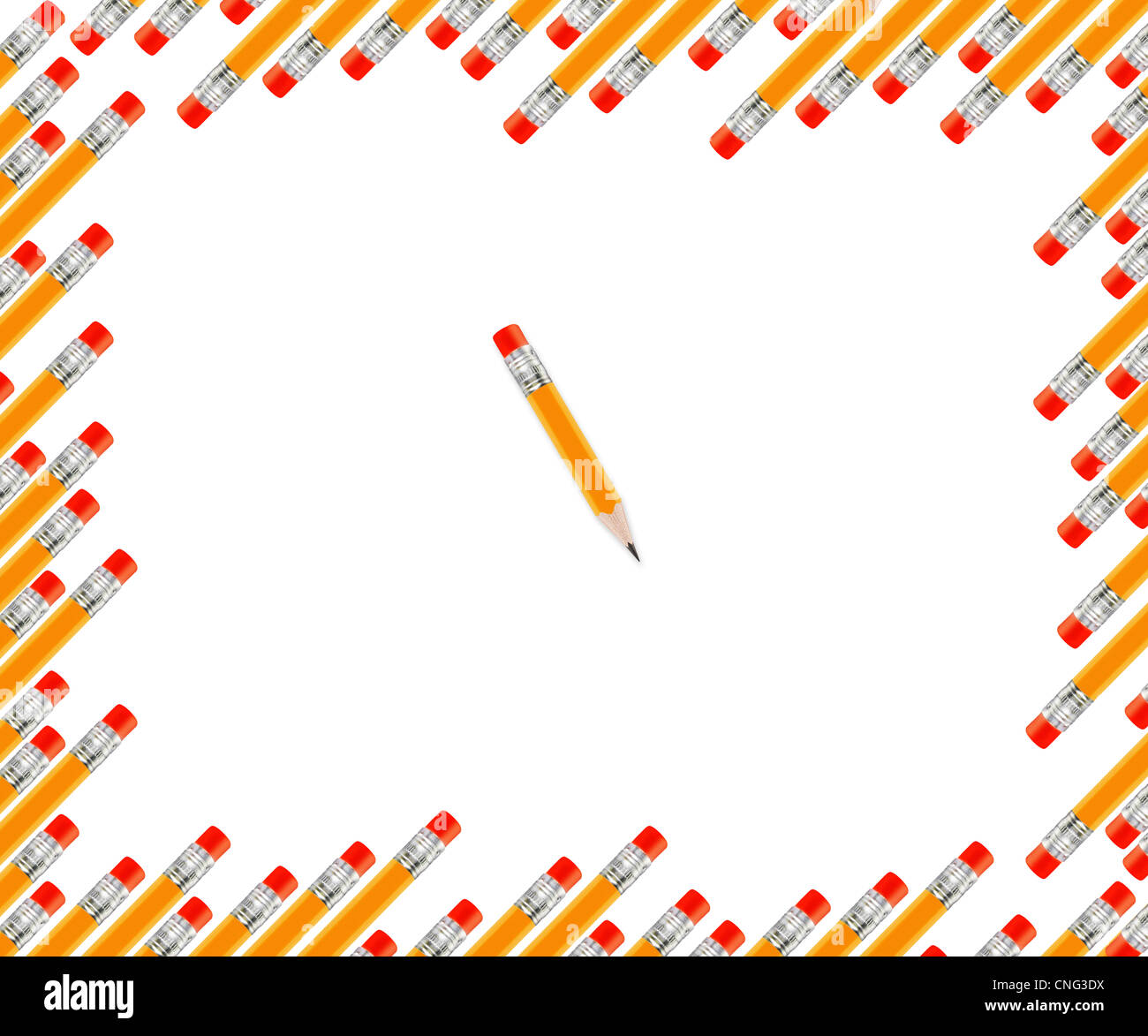 Set of Pencils on white background Stock Photo - Alamy