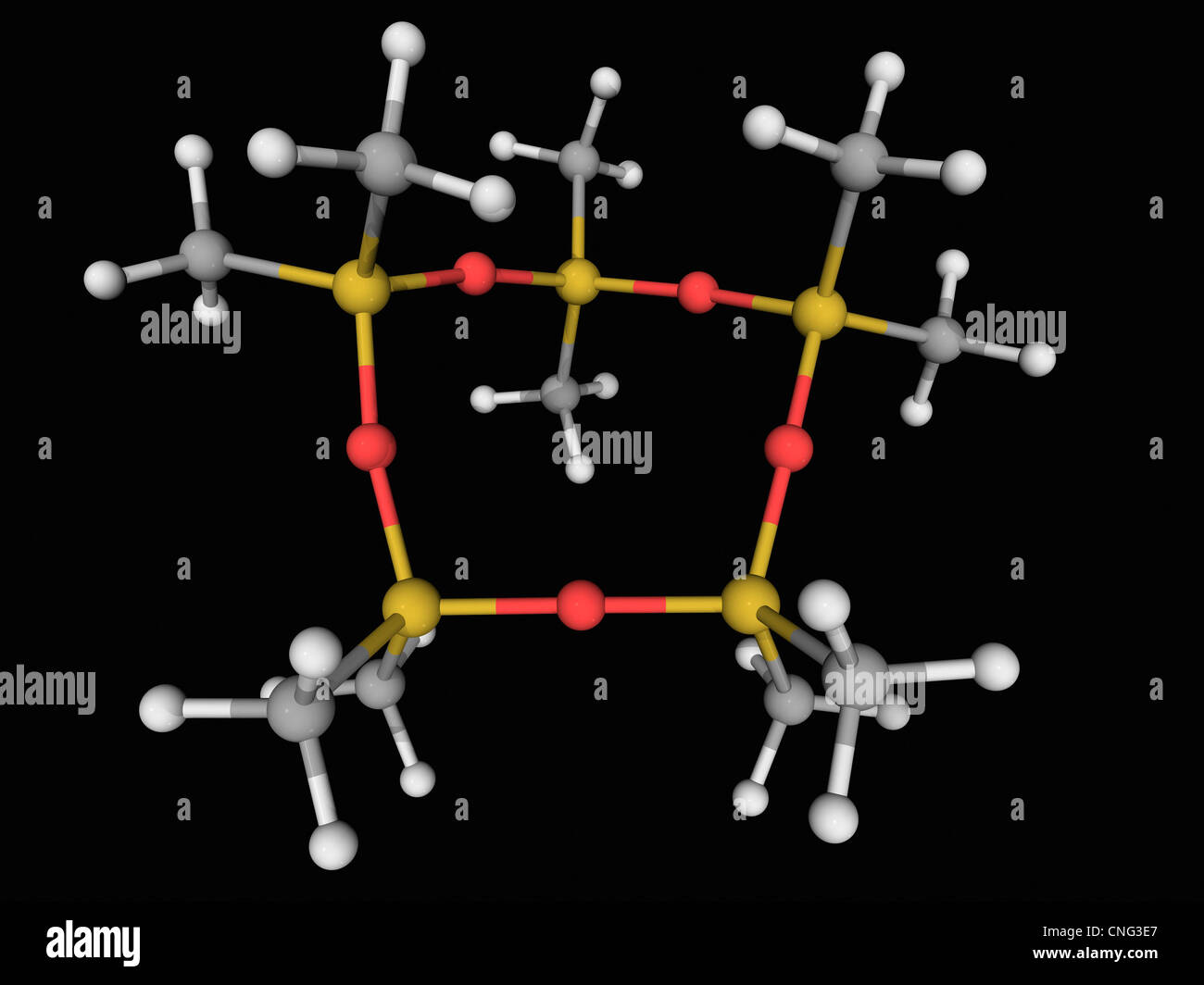 Decamethylcyclopentasiloxane d5 molecule hi-res stock photography and ...