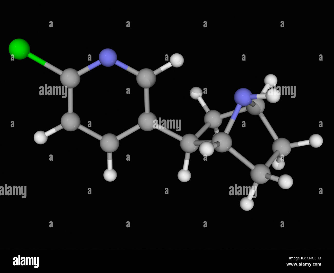 Epibatidine poison molecule Stock Photo - Alamy