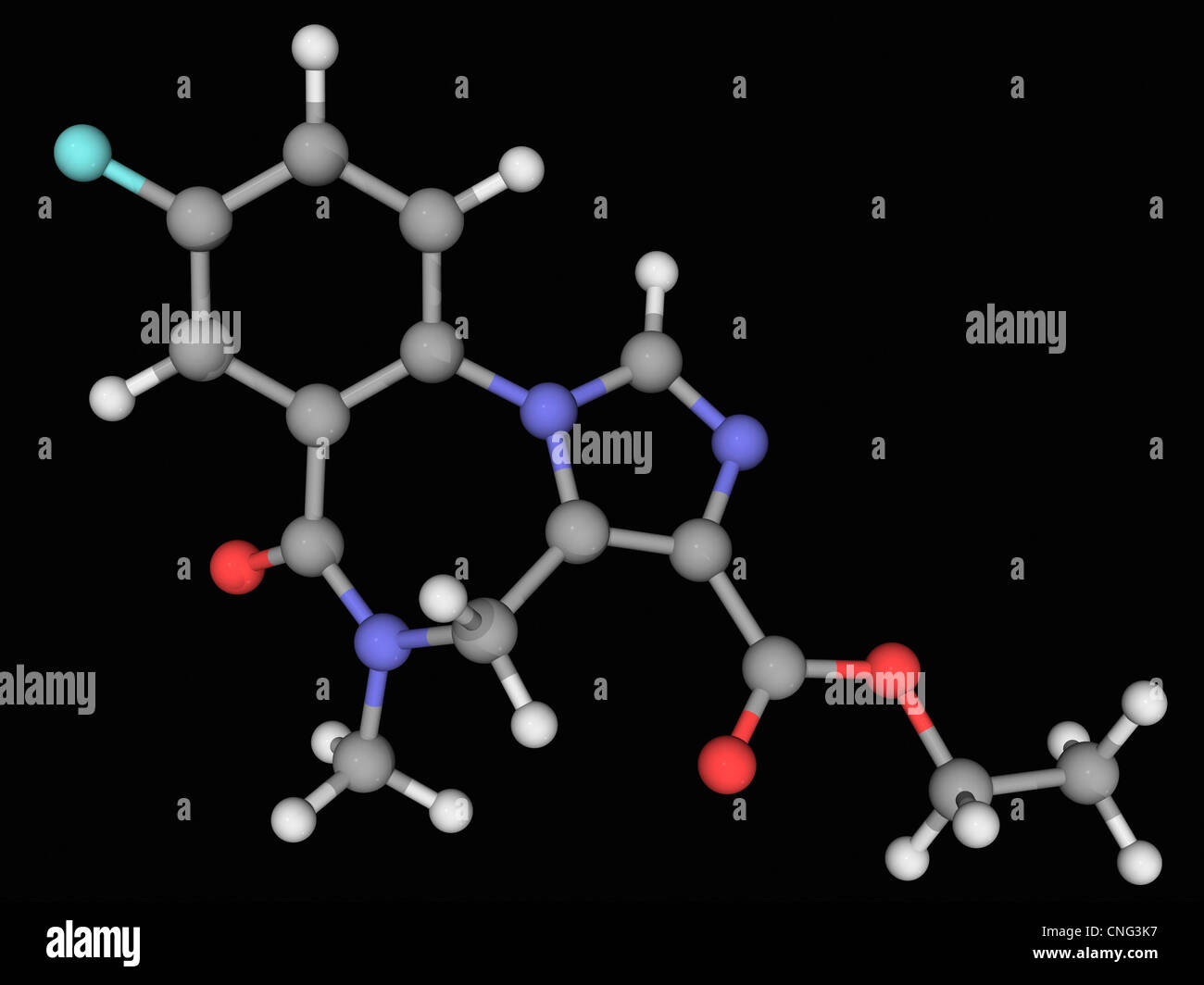 Flumazenil drug molecule Stock Photo - Alamy