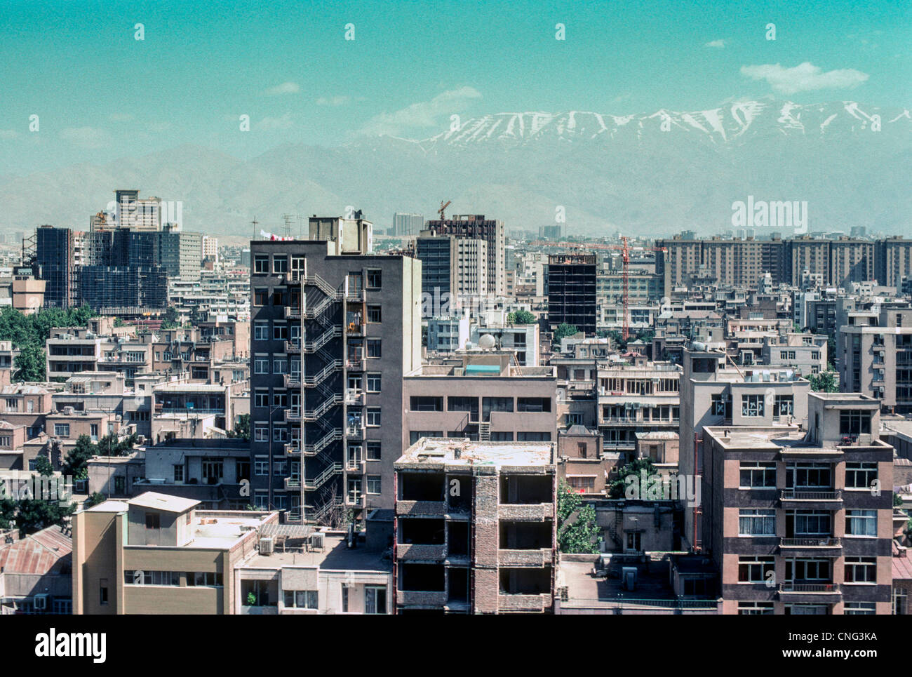 IRAN, TEHRAN: Skyline of Tehran, largest city and capital of Iran, with ...