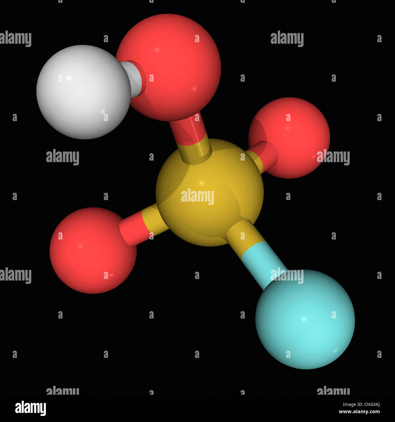Fluorosulfuric acid molecule Stock Photo - Alamy