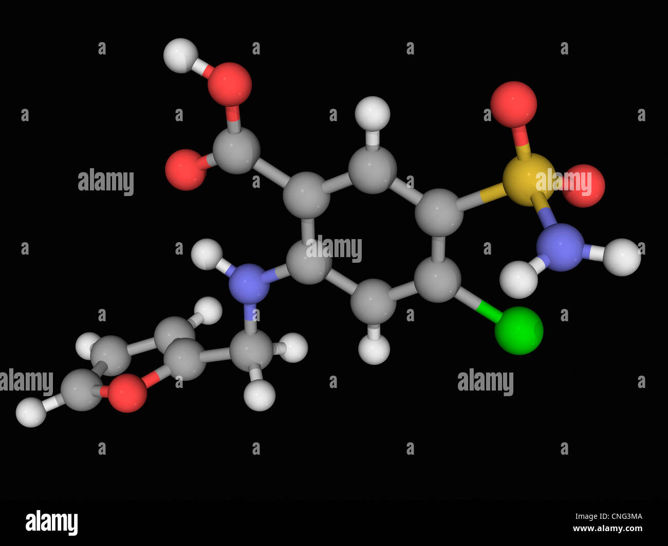 Furosemide drug molecule Stock Photo - Alamy